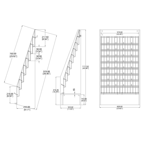 FixtureDisplays Literature Rack Brochure Holder Leaflet Coupon Stand ...