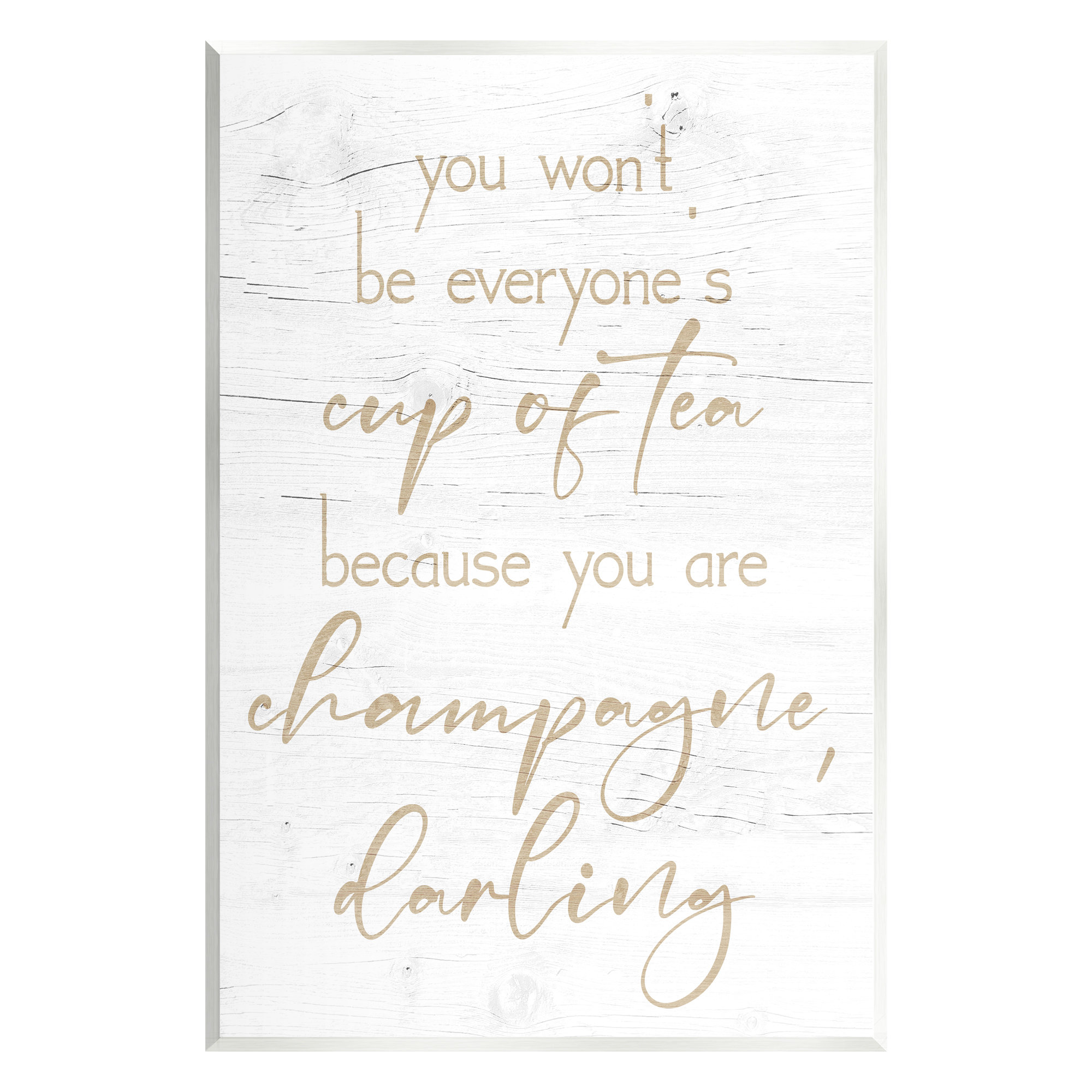 Stupell Industries You Are Champagne Darling Encouragement Floater ...