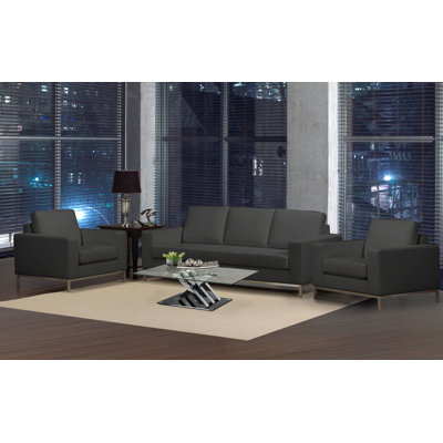 Orren Ellis Witney Leather Living Room Set | Wayfair