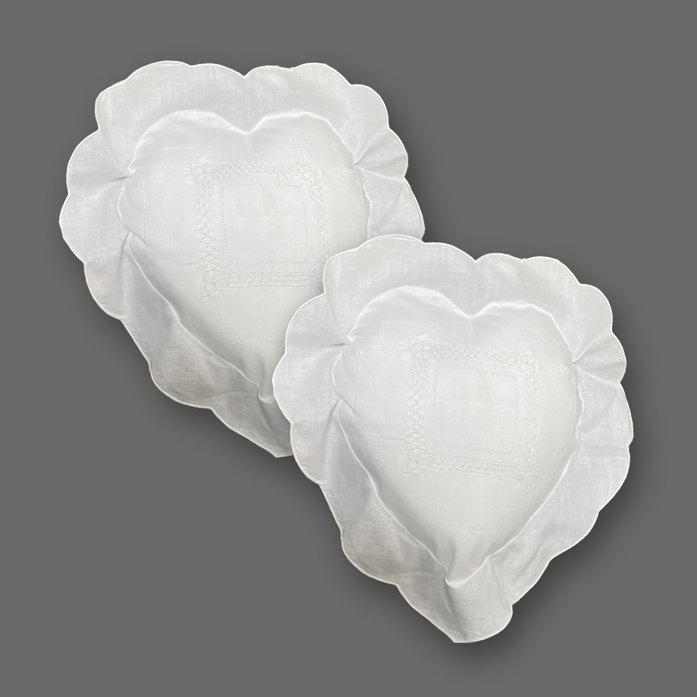Modern Heirloom Cynthia Embroidered 2-Piece Heart Pillow Set | Wayfair
