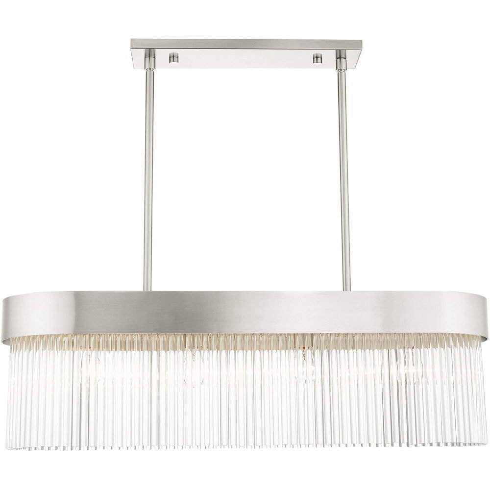 Lighting Lumens 4 - Light Rectangle LED Chandelier | Wayfair