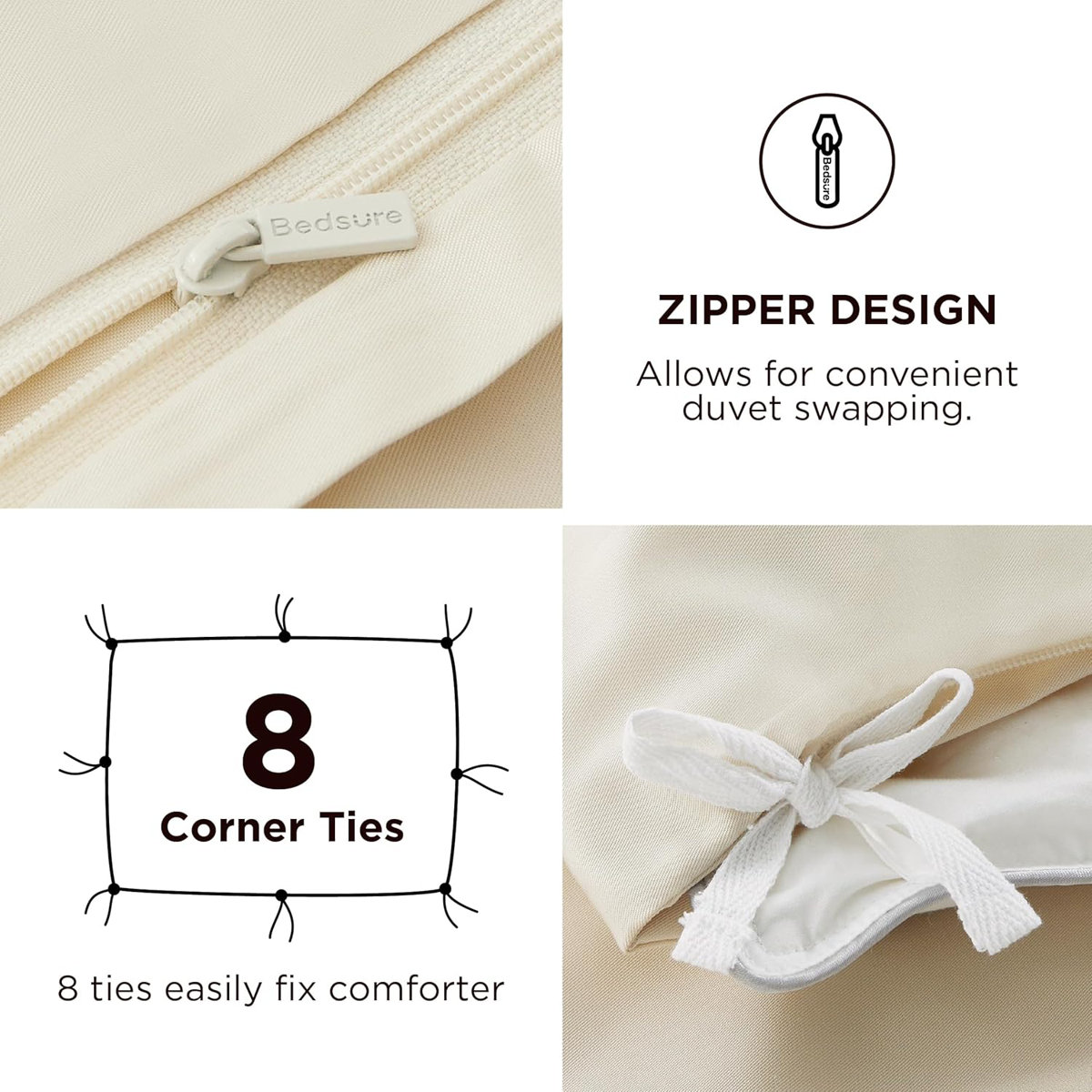 Bedsure Cooling Duvet Cover Set of Rayon Derived from Bamboo | Wayfair