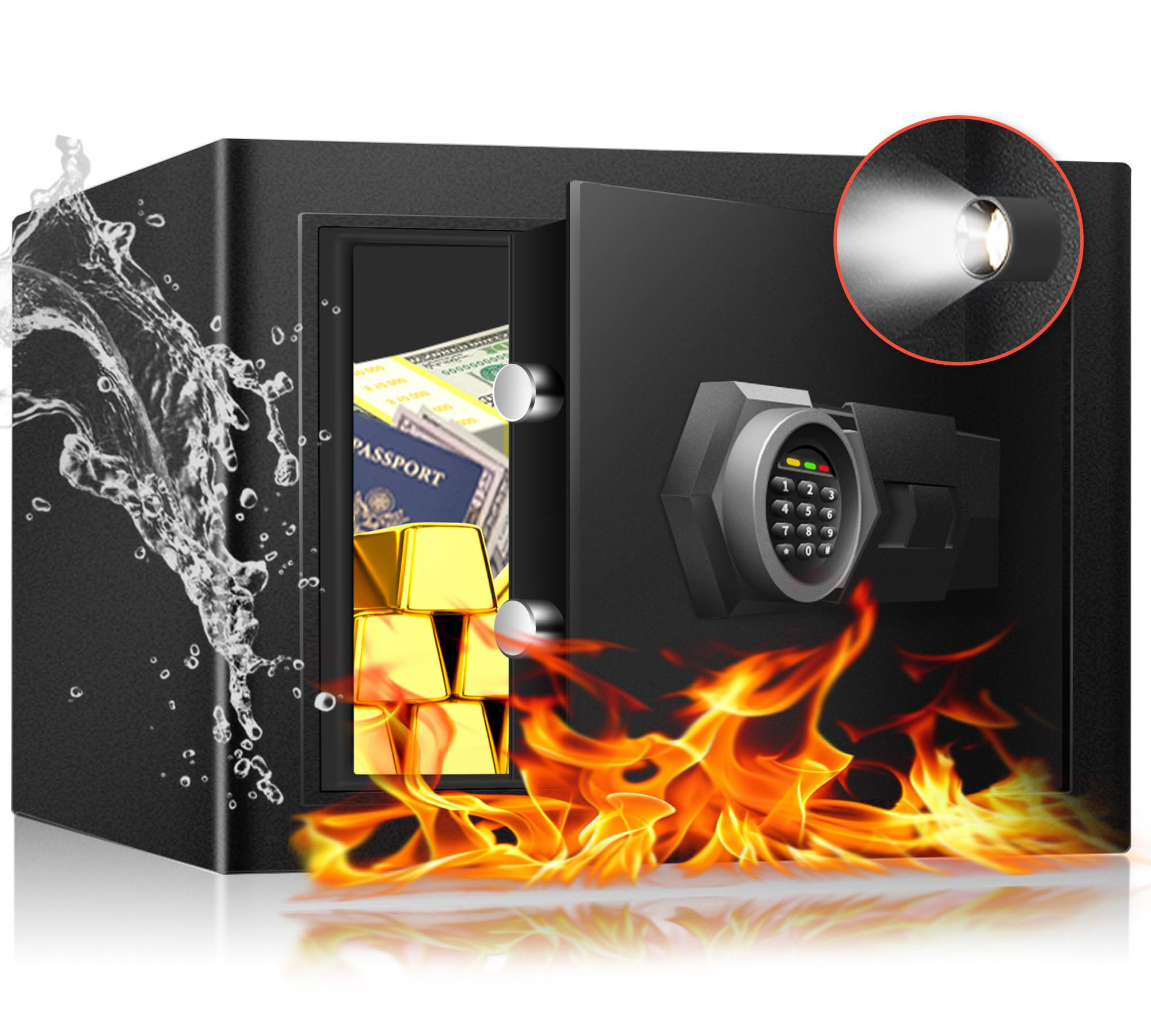 MASTER CRAFT WINDOW AND DOOR Safe Box, 1.0 Cu Ft Home Safe, Steel ...