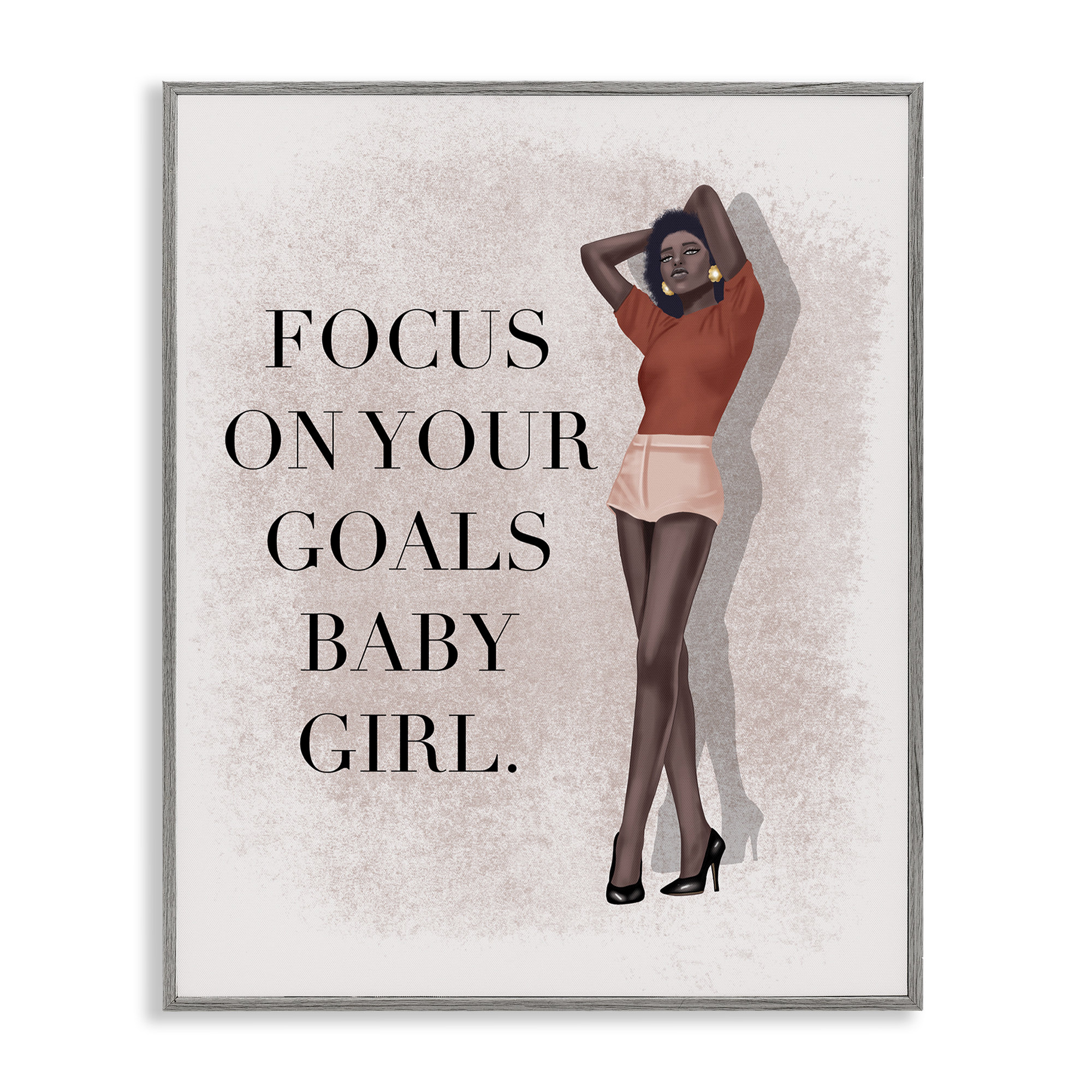 Ebern Designs Focus On Goals Girl Giclee Art by Saba Rauf | Wayfair