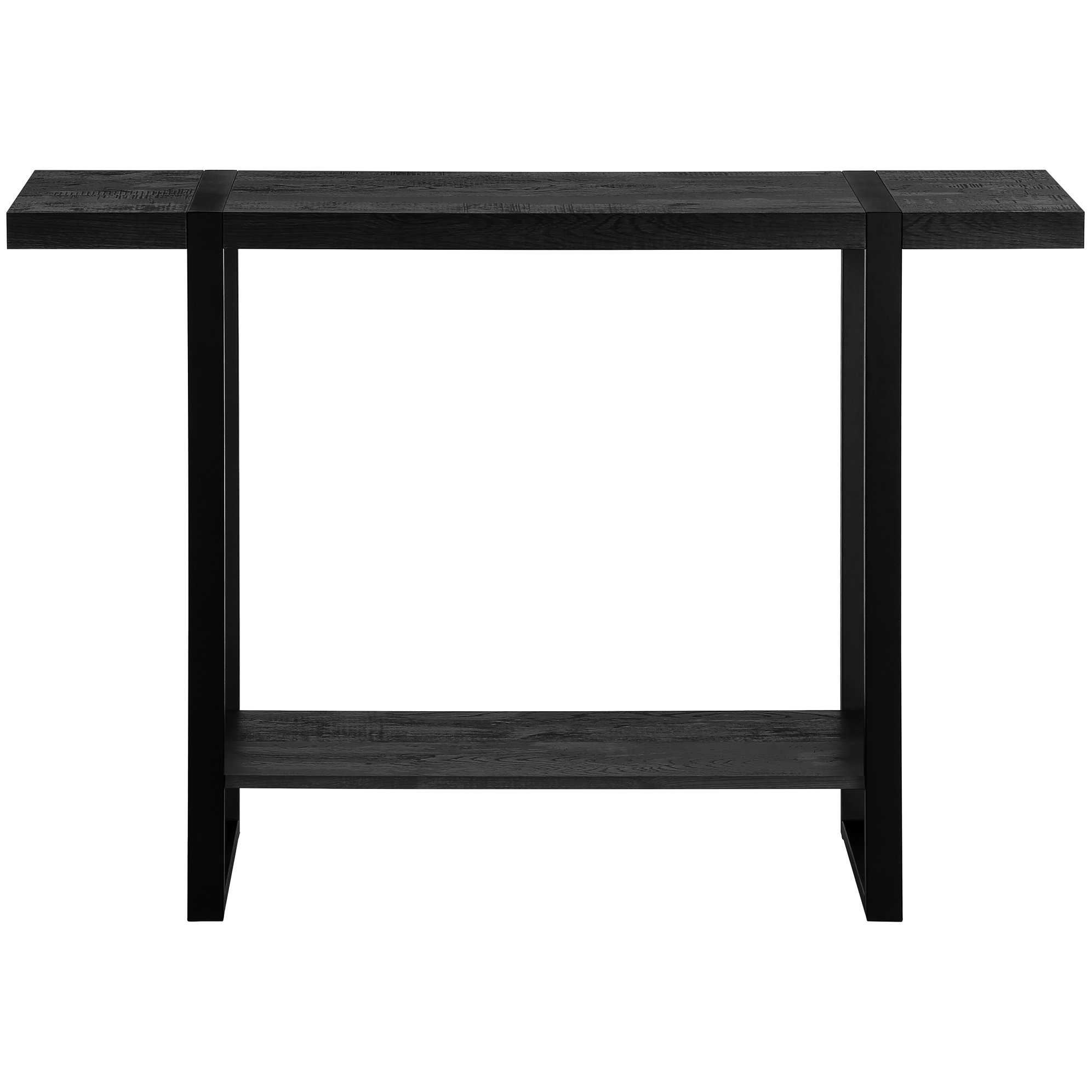Latitude Run® Rectangular Accent Table For Bedroom - Black Reclaimed ...