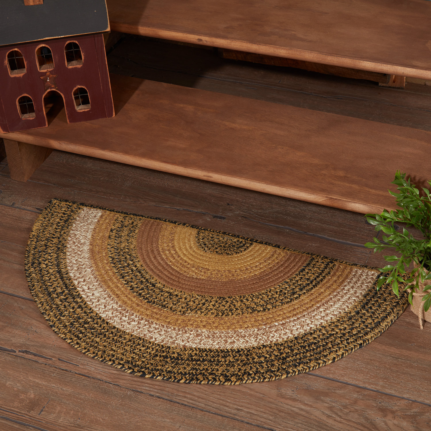 VHC Brands Kettle Grove Jute Rug Half Circle 16.5X33 & Reviews | Wayfair