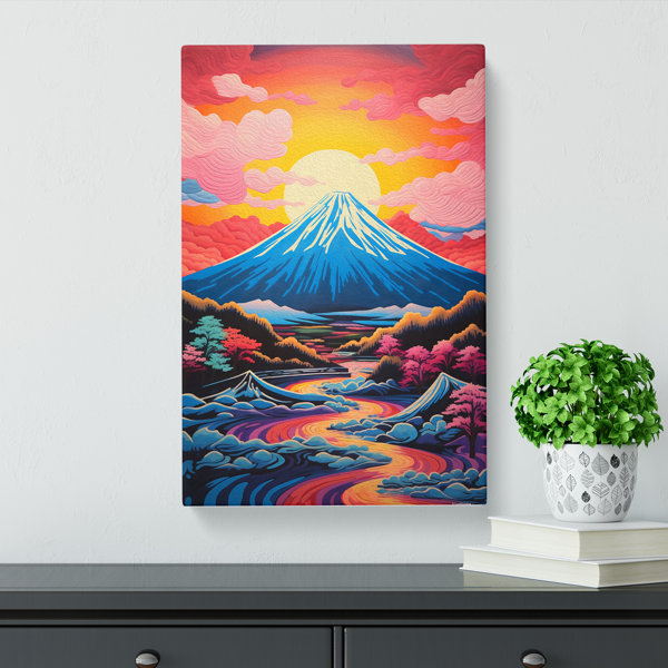 Alpen Home Mount Fuji Colour Field Art - Rectangle Print | Wayfair.co.uk
