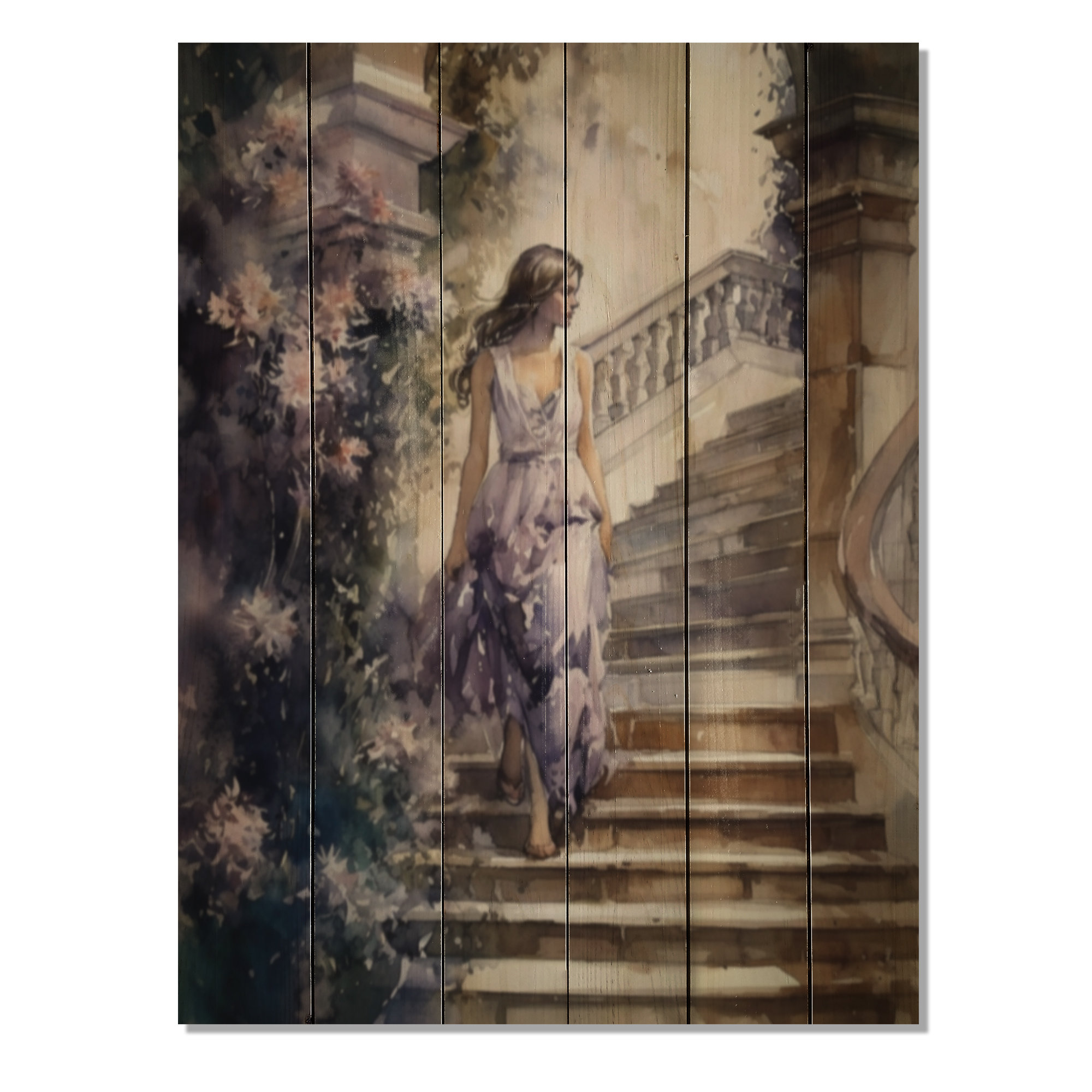 Red Barrel Studio® Stunning Girl By the Stairs IV - Woman Romantic ...