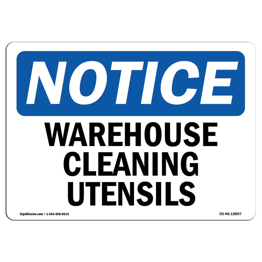 SignMission Warehouse Cleaning Utensils Sign | Wayfair