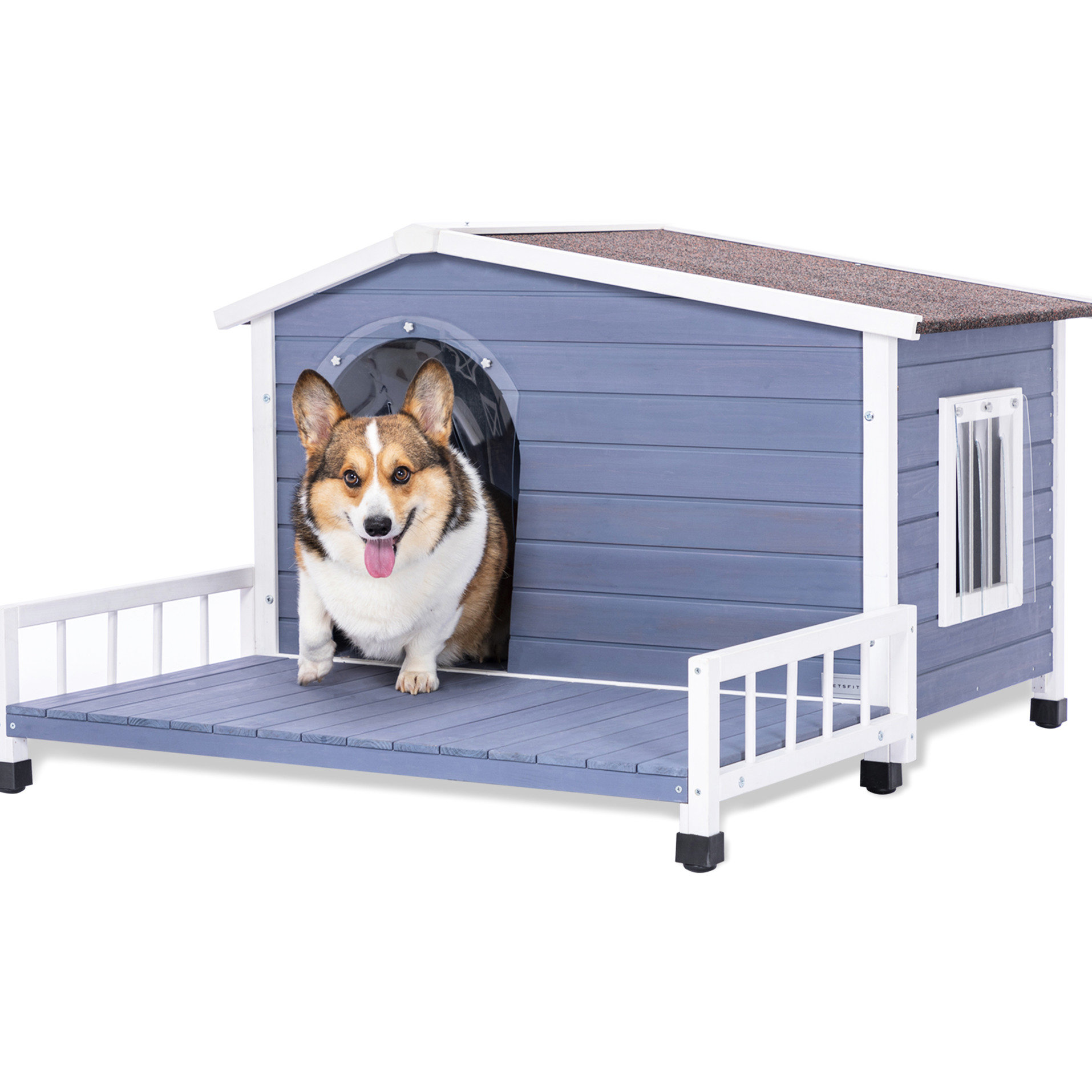 One Allium Way® Spacious Dog House For Small & Medium Dogs, With Open ...