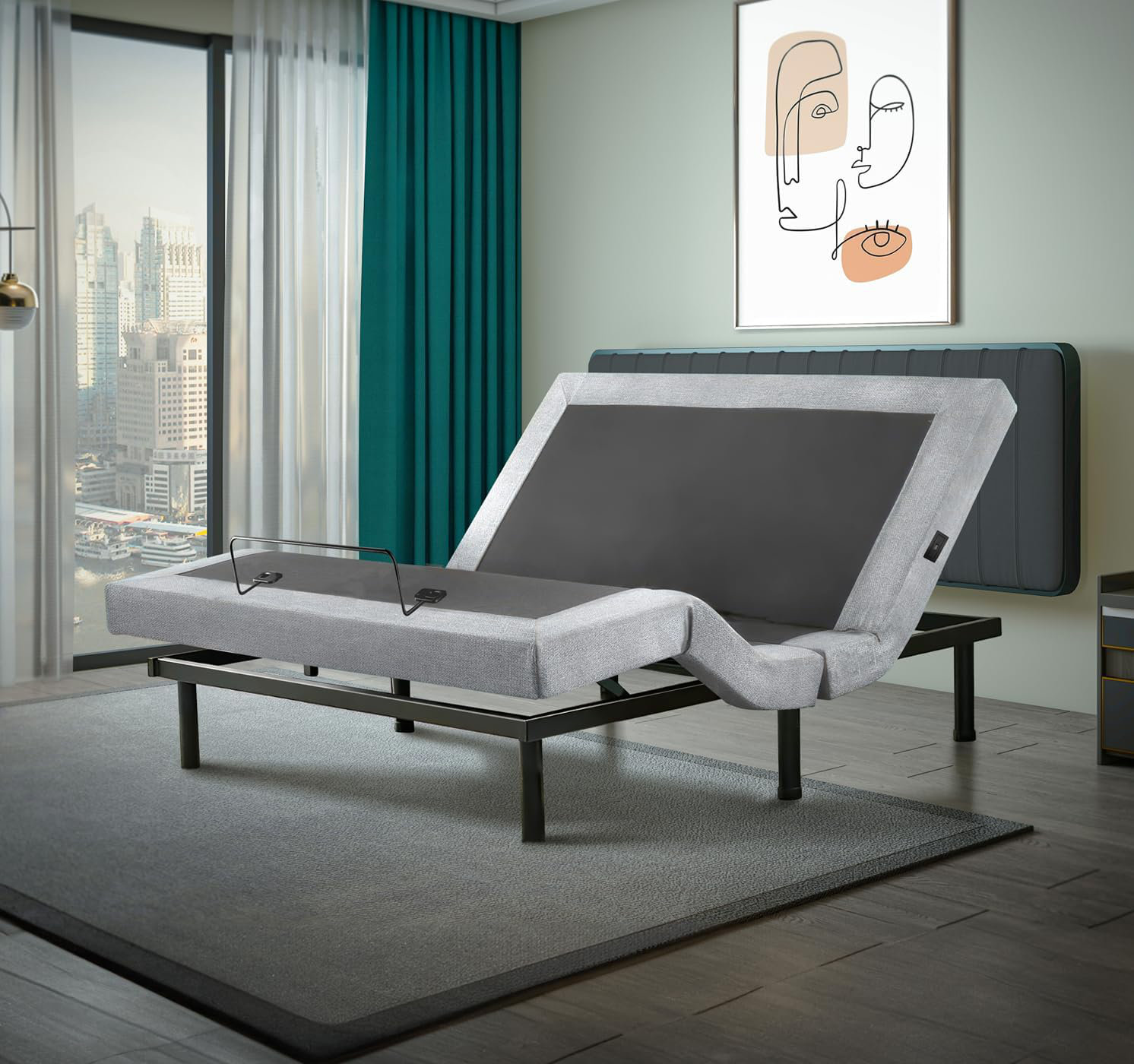 Red Barrel Studio® Massaging Zero Gravity Adjustable Bed with Wireless ...