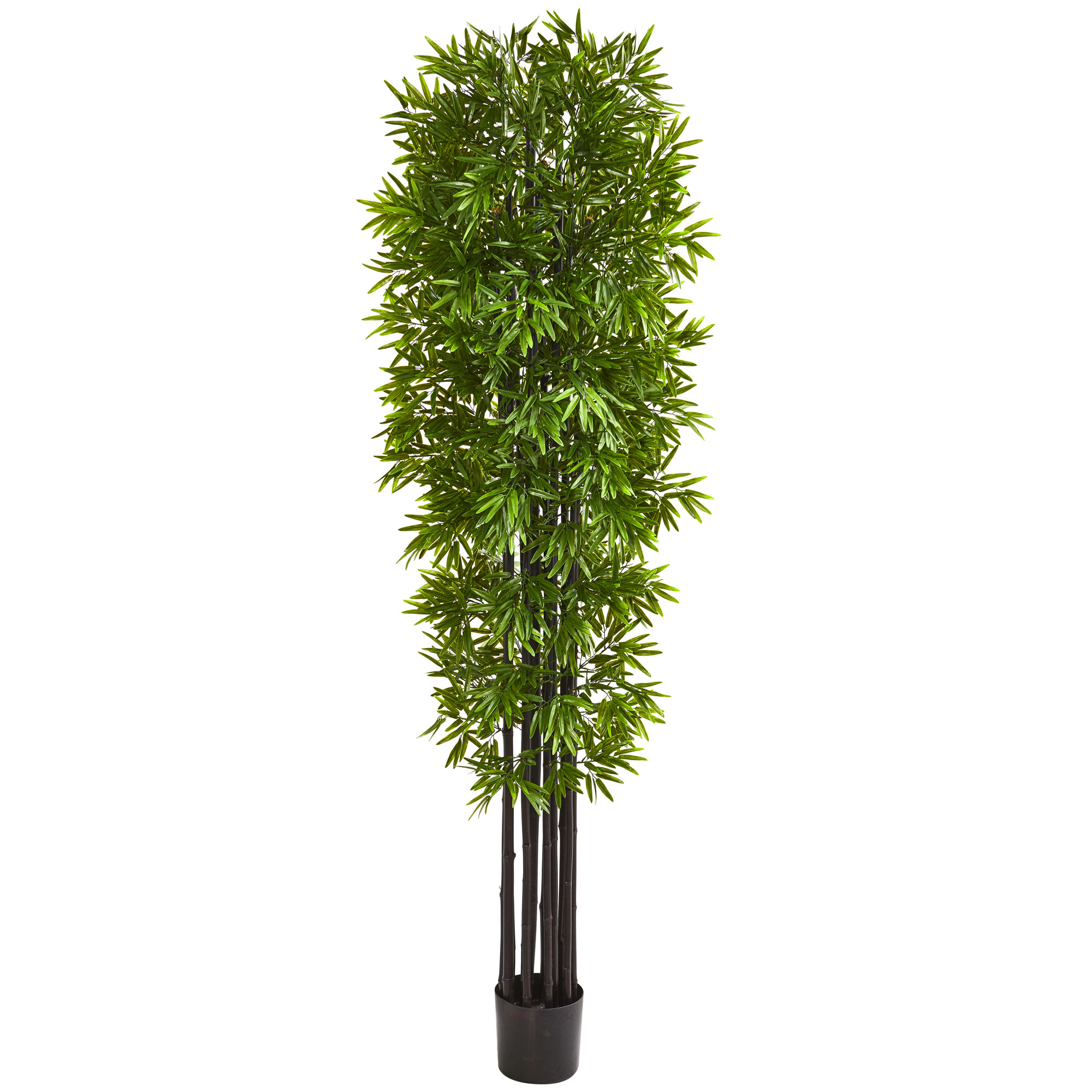Birch Lane™ Bamboo Artificial Tree with Black Trunks UV Resistant ...