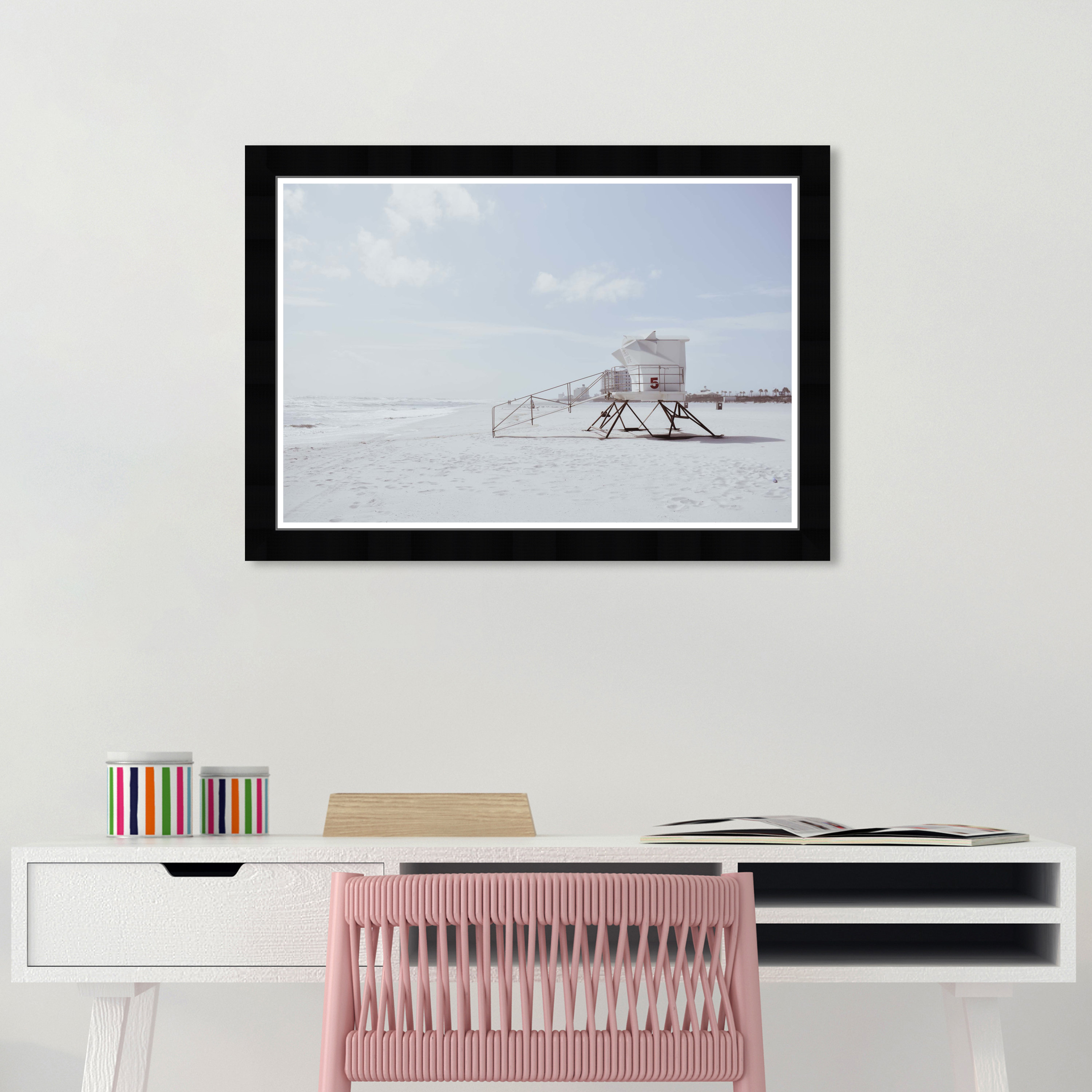 Wynwood Studio Lifeguard House Soft Tones Daylight Beach Coastal White ...