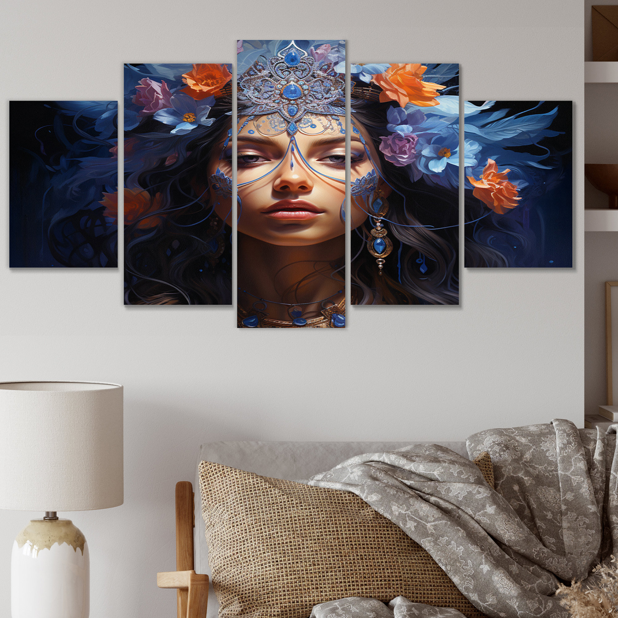 Design Art Hinduisim Art Shaktis Divine II - Spiritual Metal Wall Art ...