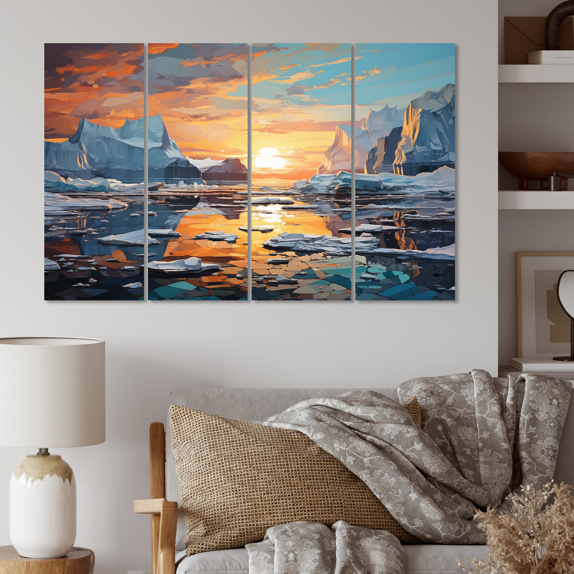 Design Art Antartica Antarctic Mosaic Intricate - Winter Landscape ...