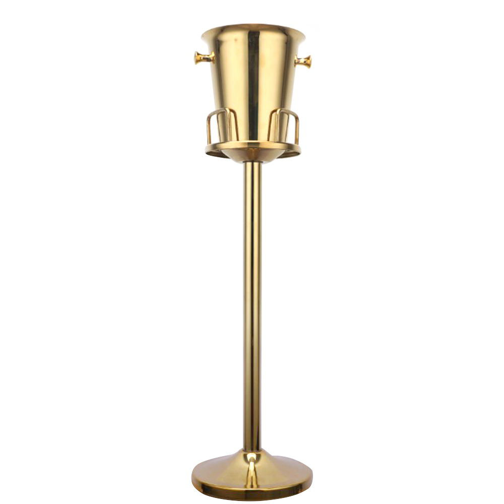 Everly Quinn Titanium Gold Ice Bucket With Stand 201 Stainless Steel ...