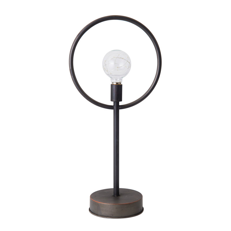Elements Round Metal Stand with LED Bulb, Assorted & Reviews | Wayfair