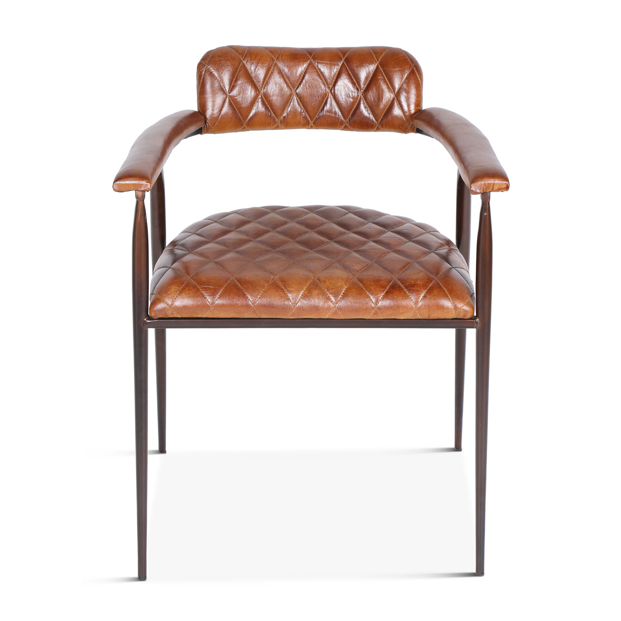 Foundry Select Delgado Leather Upholstered Arm Chair in Brown & Reviews ...