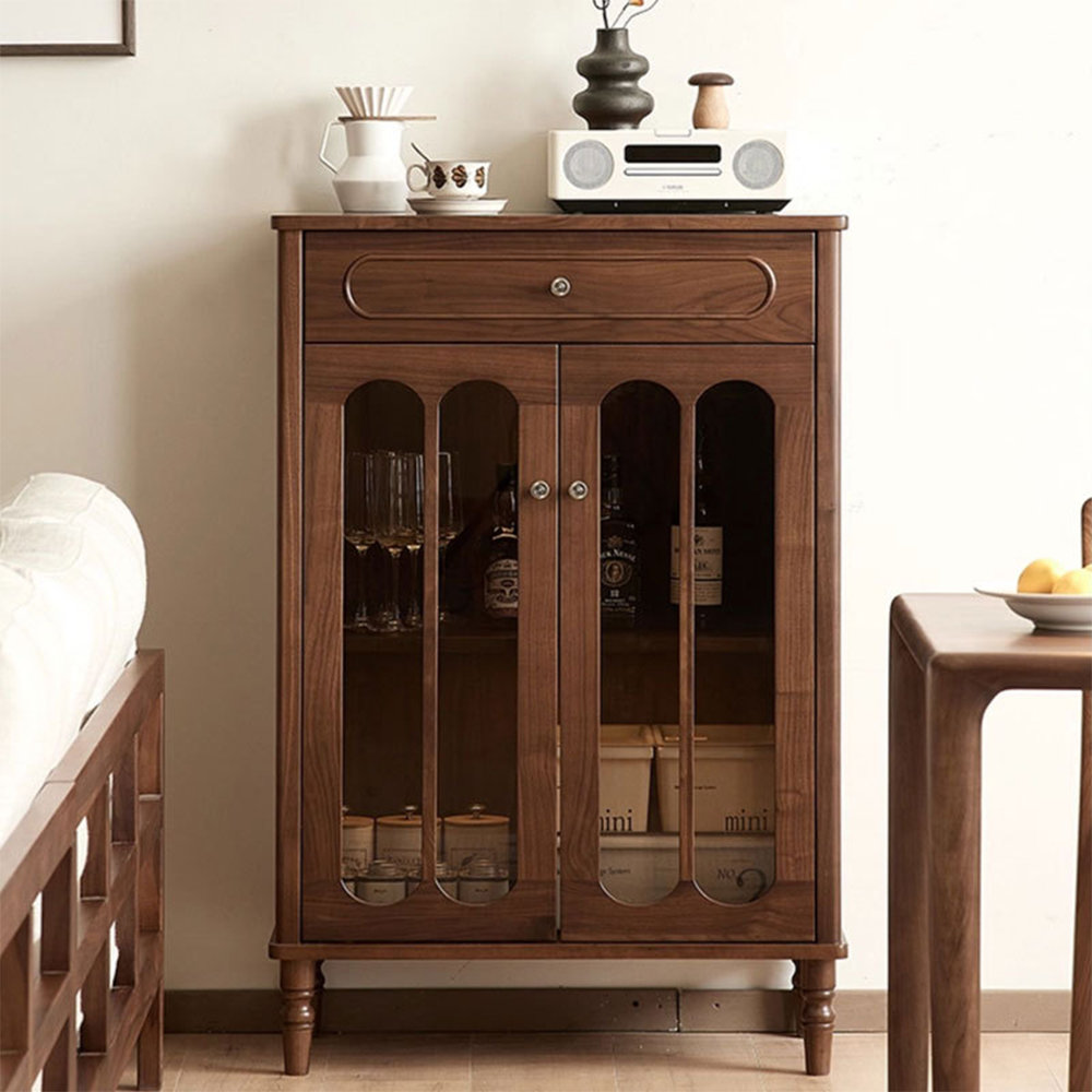 Bkoksety Retro Wall-Mounted Walnut Display Case - Wayfair Canada