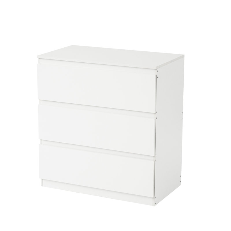 Ebern Designs 3 Drawer Night Stand, Modern Nightstand, MDF Bedside ...