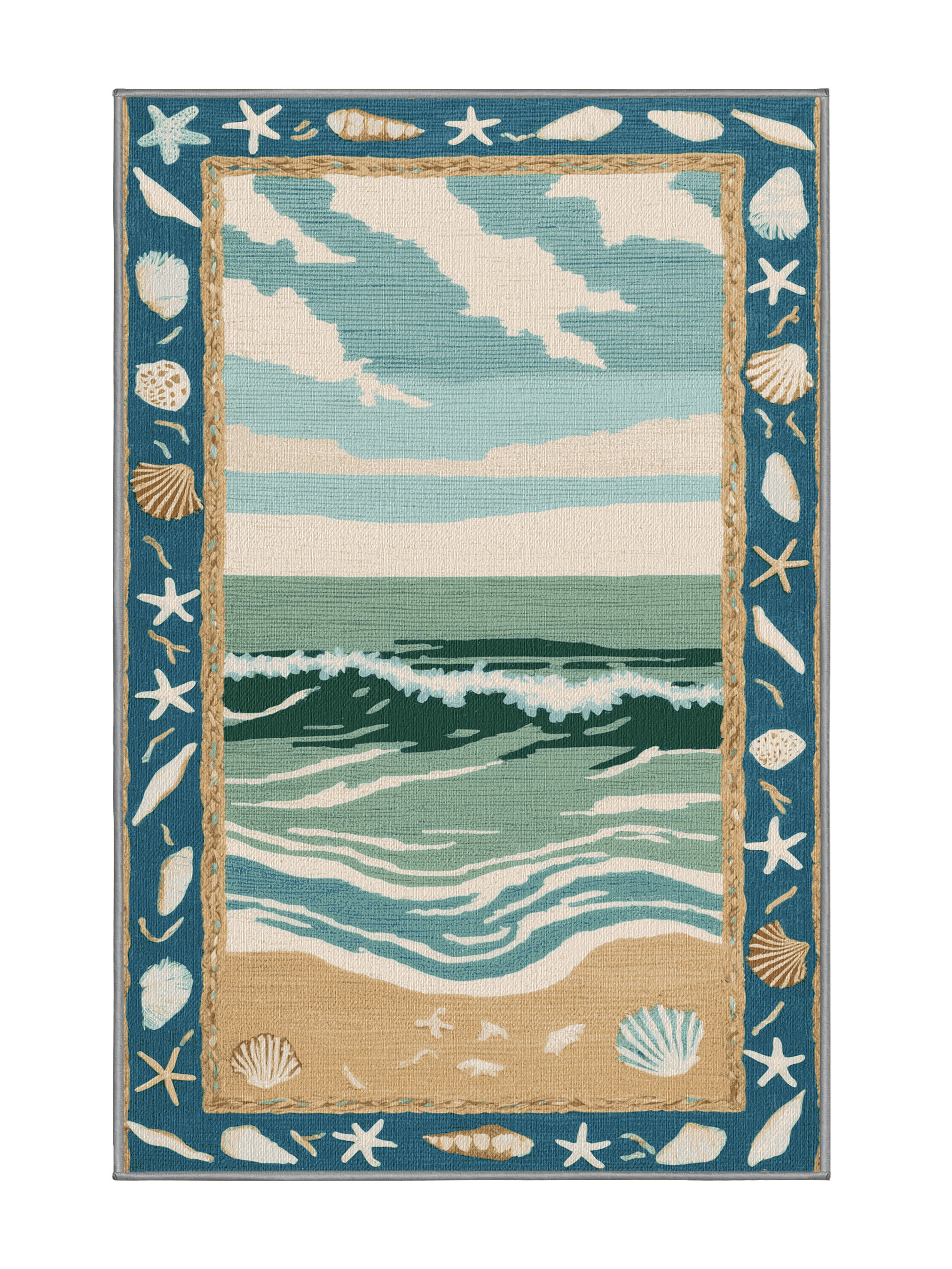 Rosecliff Heights Washable Spring Beach Coastal Area Rug | Wayfair