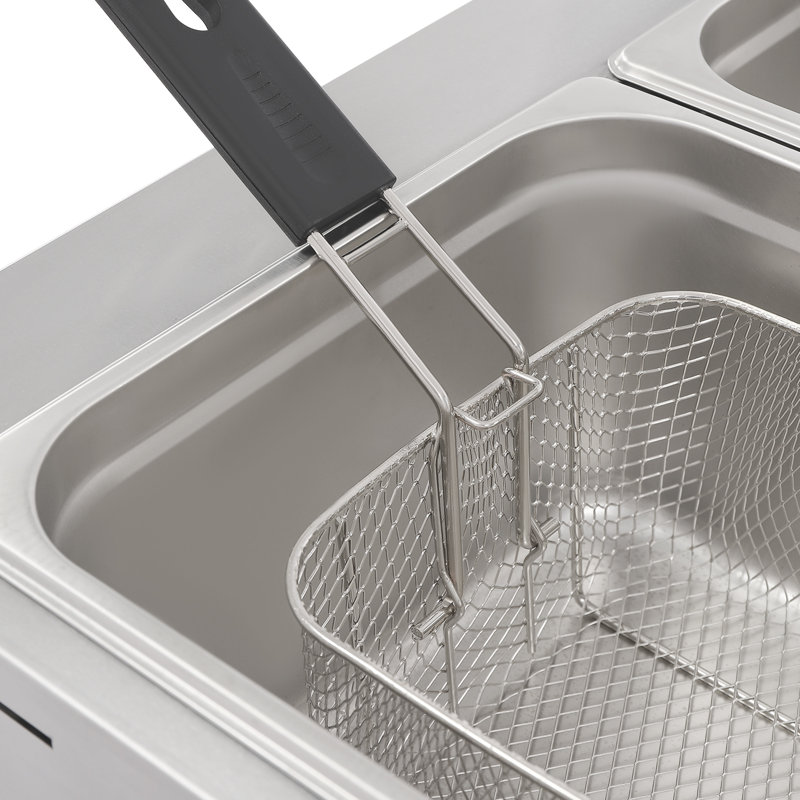 YXSUN 12 Liter Dual Tanks Commercial Stainless Steel Deep Fryer ...