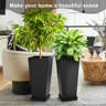 Hokku Designs Lenoris 24'' H Planters, Large Tall Planters with Saucers ...