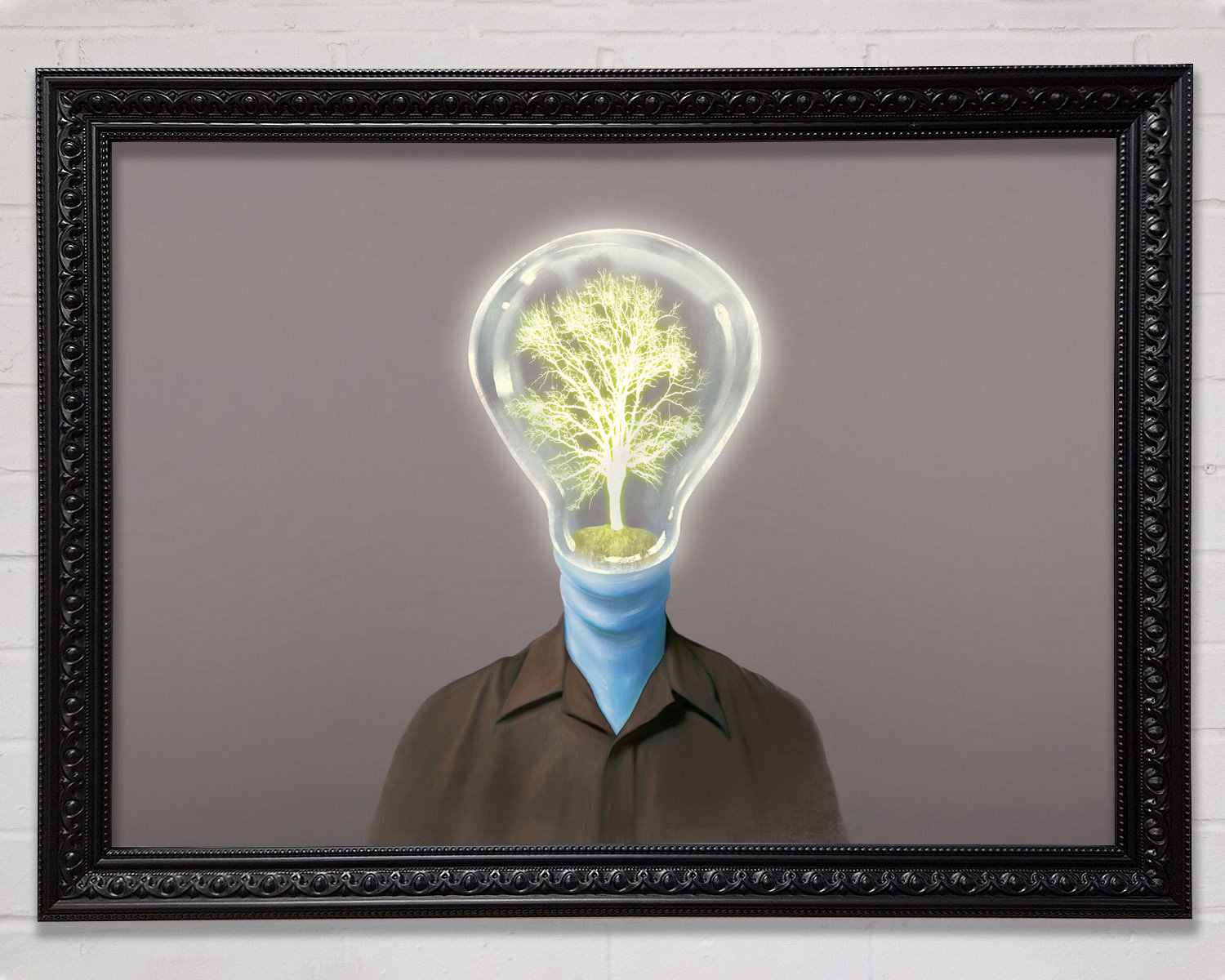 Happy Larry Light Bulb Head Framed Print | Wayfair.co.uk