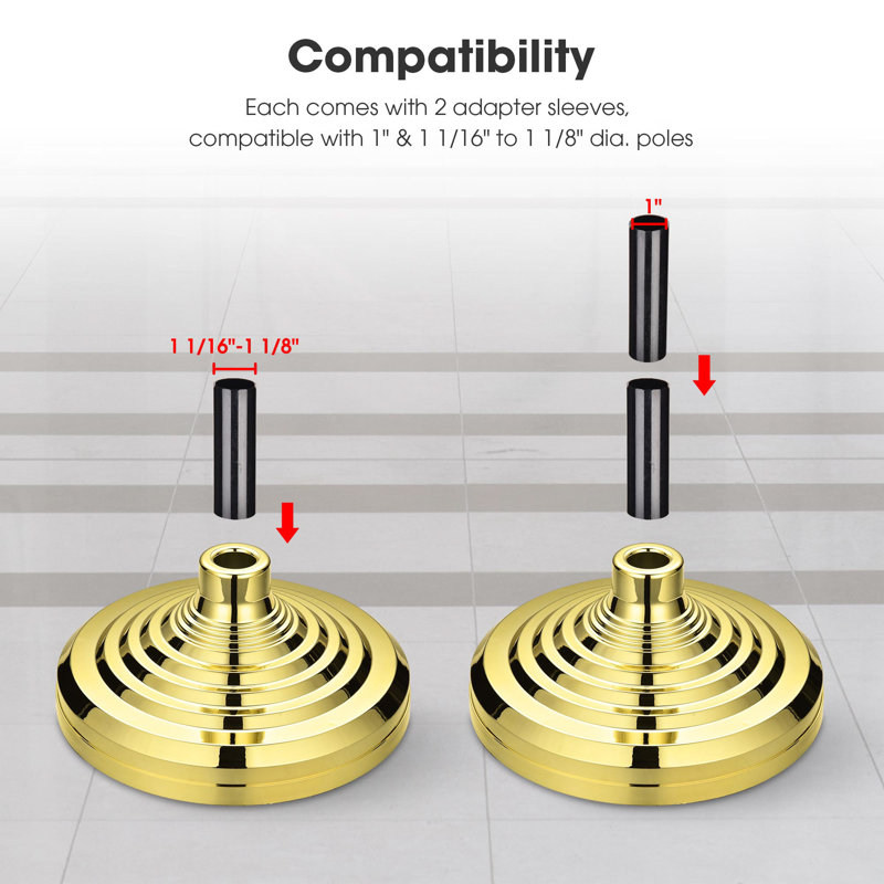 Arlmont & Co. Naseef Aluminum Adjustable Flag Pole Base | Wayfair