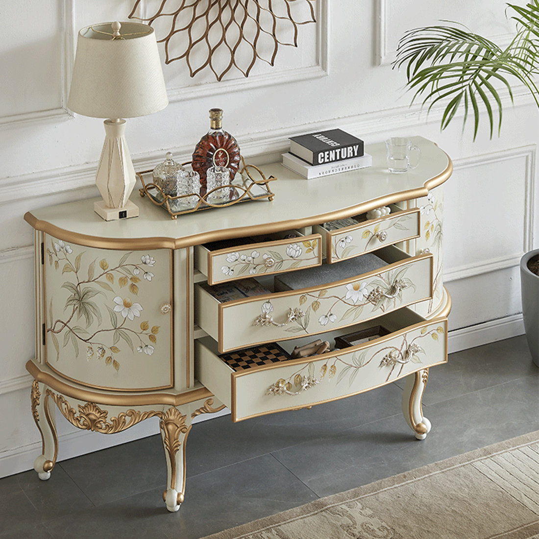 DineElegance.r European Style Half Round Sideboard. 59.06'' Sideboard ...