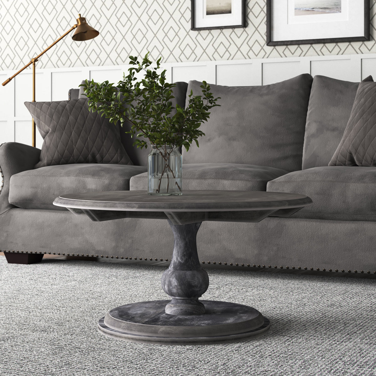 Rosalind Wheeler Bonsal Pedestal Coffee Table & Reviews | Wayfair