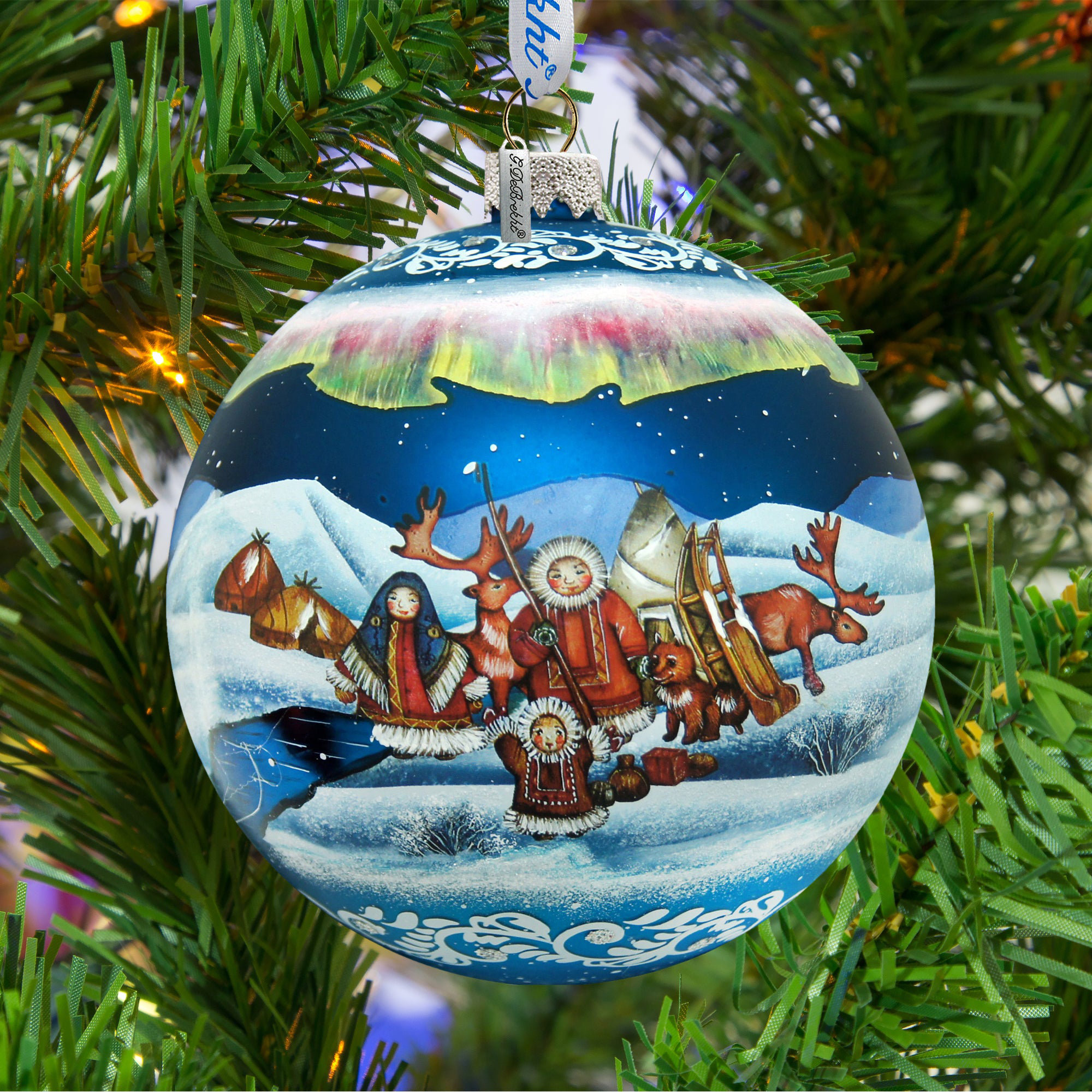 G Debrekht Holiday Splendor Northern Light Ball Ornament | Wayfair