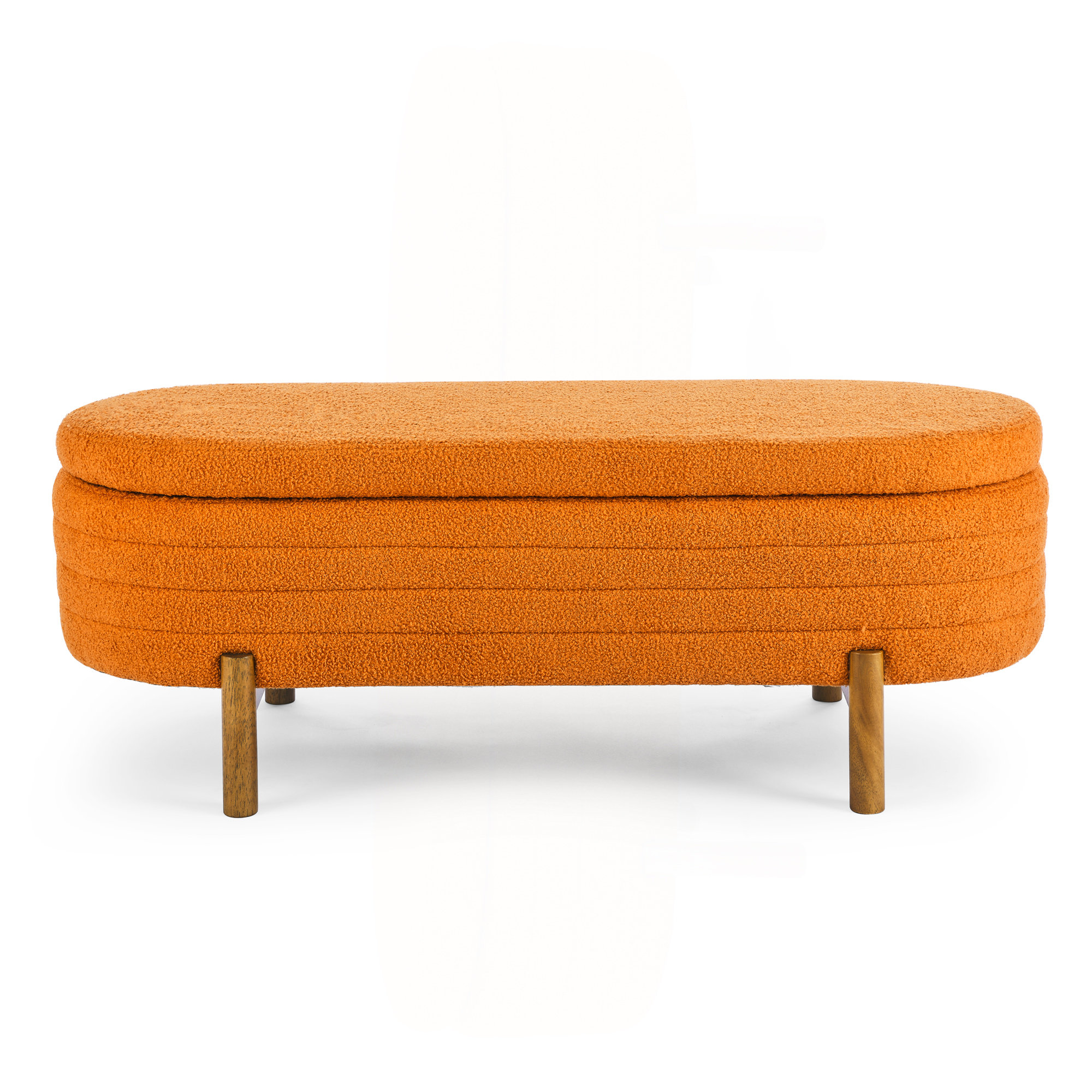 Latitude Run® Ottoman Oval Storage Bench | Wayfair