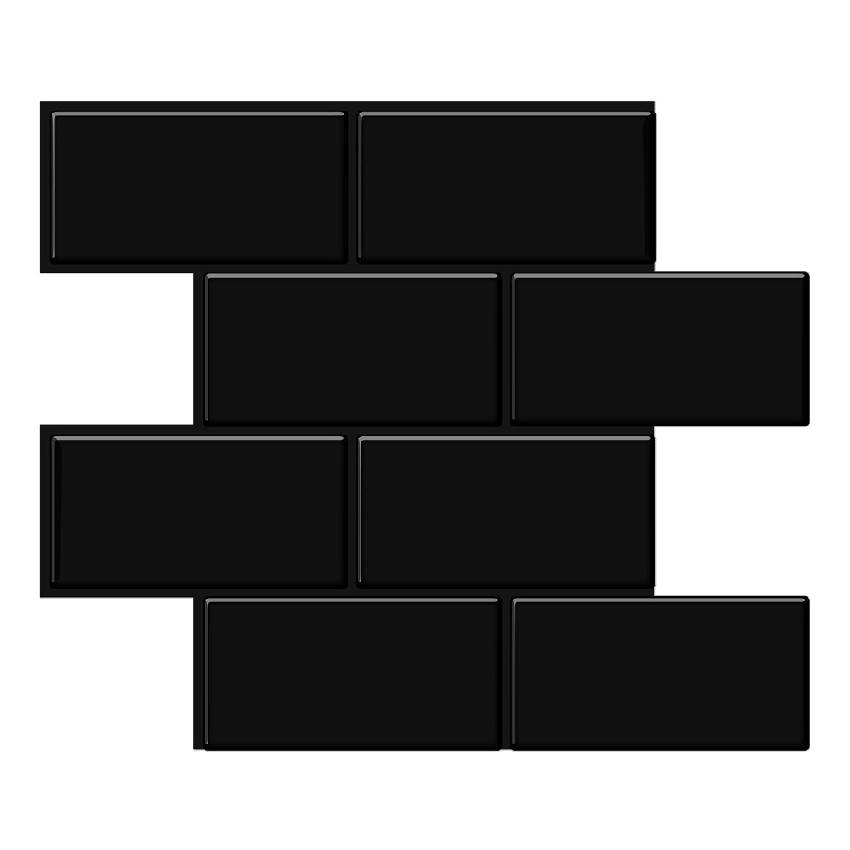 Tic Tac Tiles 10.6" X 12.5" PVC Peel & Stick Large Subway Tile ...