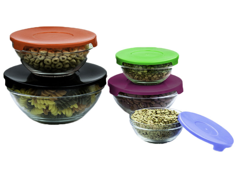 Imperial Home 10 Piece Stackable Glass Storage Bowl Set & Reviews | Wayfair