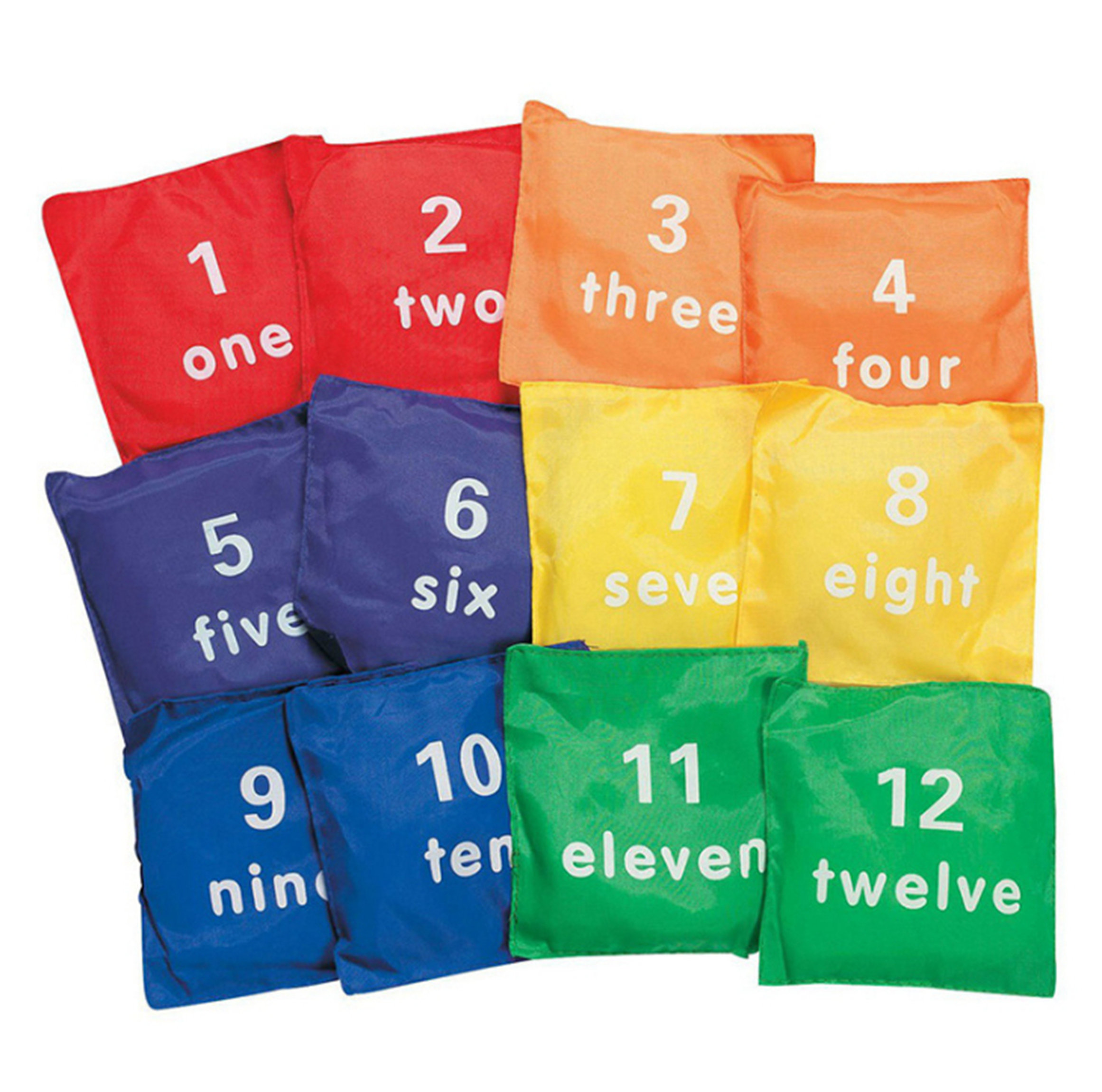 FixtureDisplays 5" Nylon Bean Bags Cornhole Printed with Numbers Set of ...