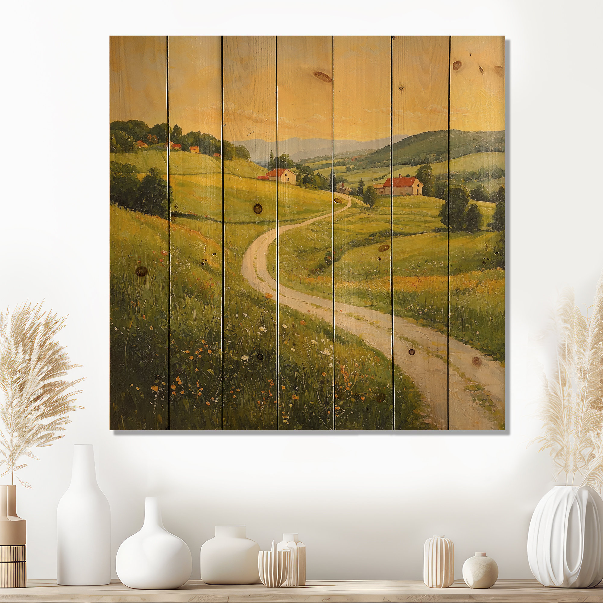 Ophelia & Co. Countryside Road In Summer II - Countryside Wood Wall Art ...
