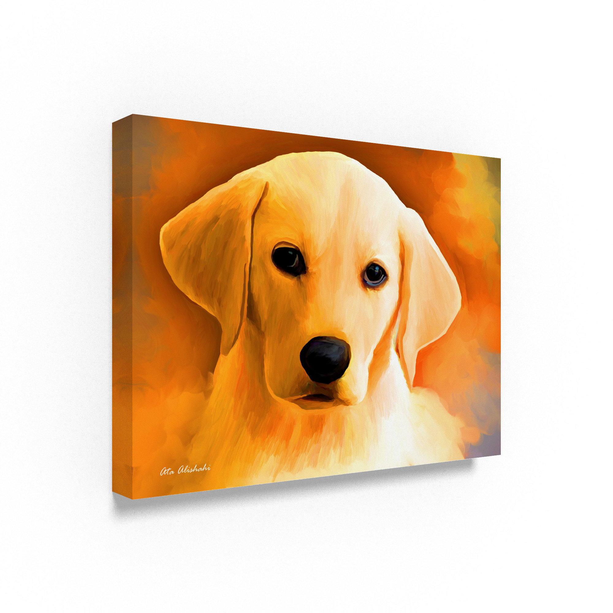 Winston Porter 'Puppy' Oil Painting Print on Wrapped Canvas | Wayfair