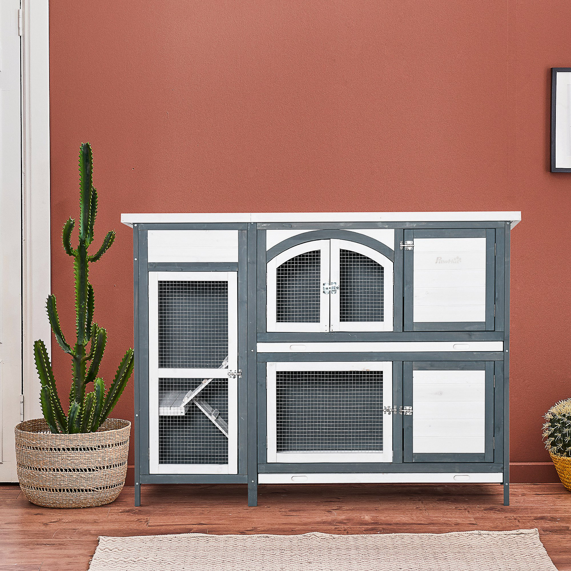 Pawhut Weather Resistant Rabbit Hutch with Ramp - Wayfair Canada