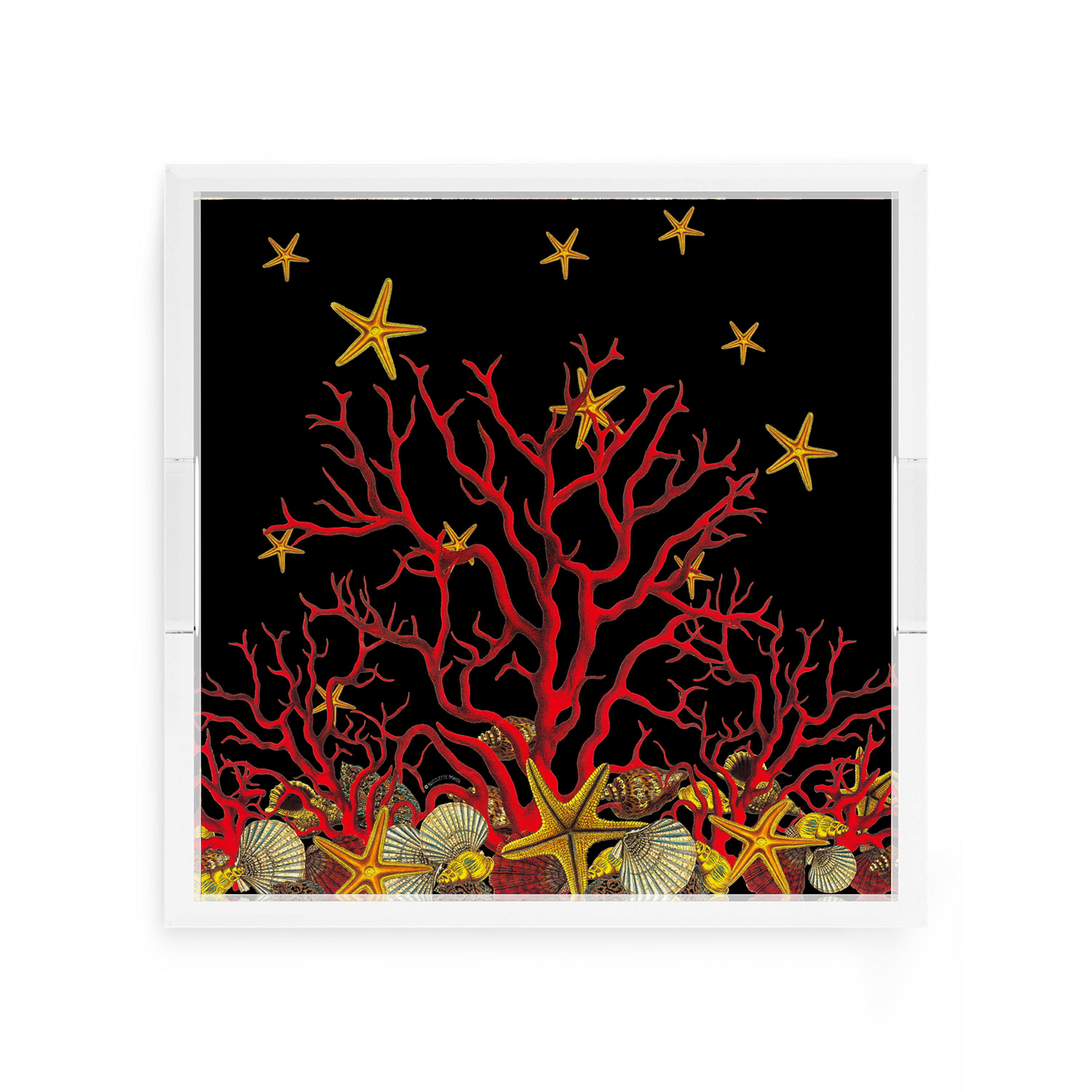 Nicolette Mayer Coral Reef Acrylic Square Decorative Tray | Wayfair