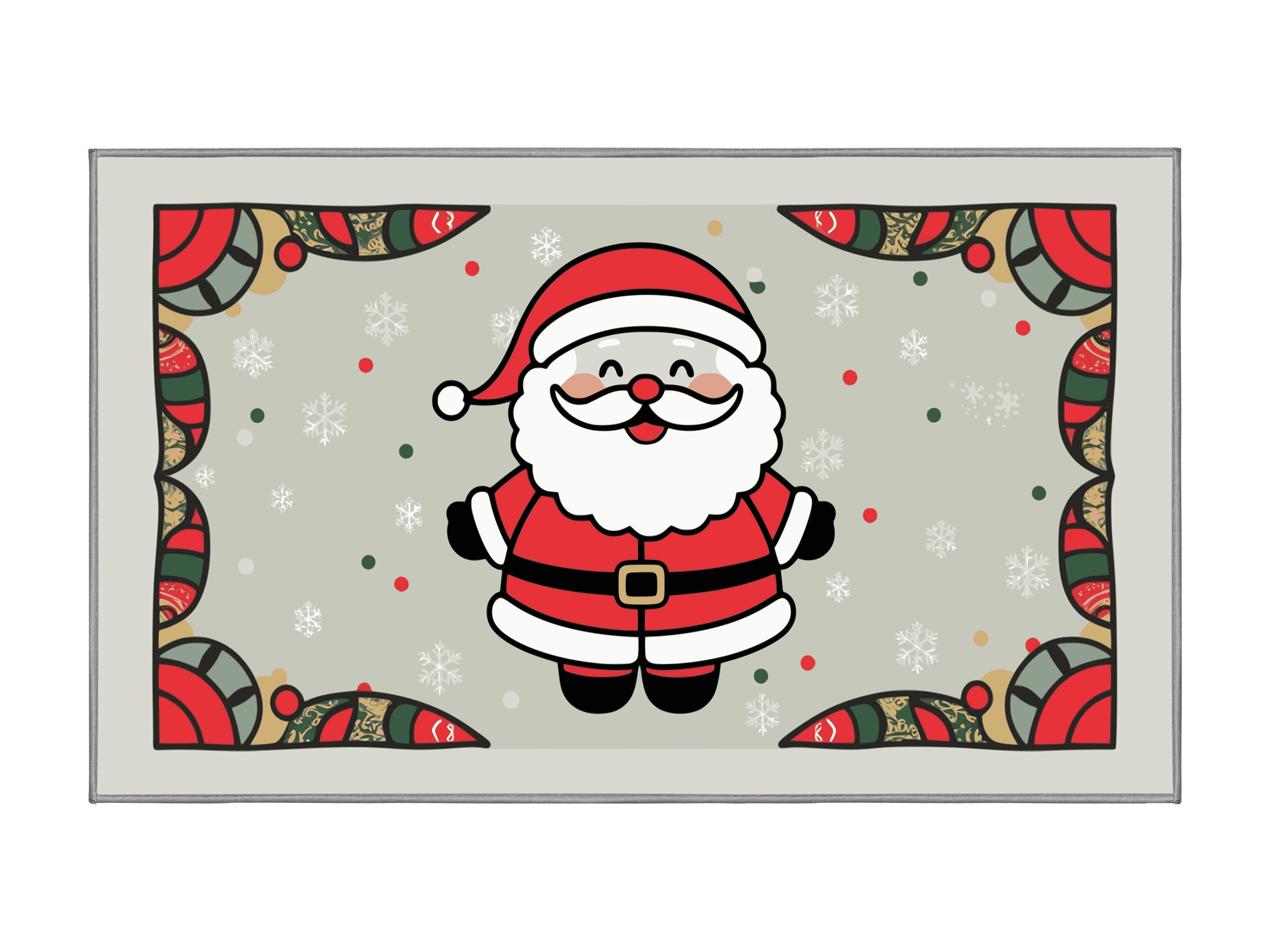 The Holiday Aisle® Washable Christmas Winter Holiday Rug | Wayfair