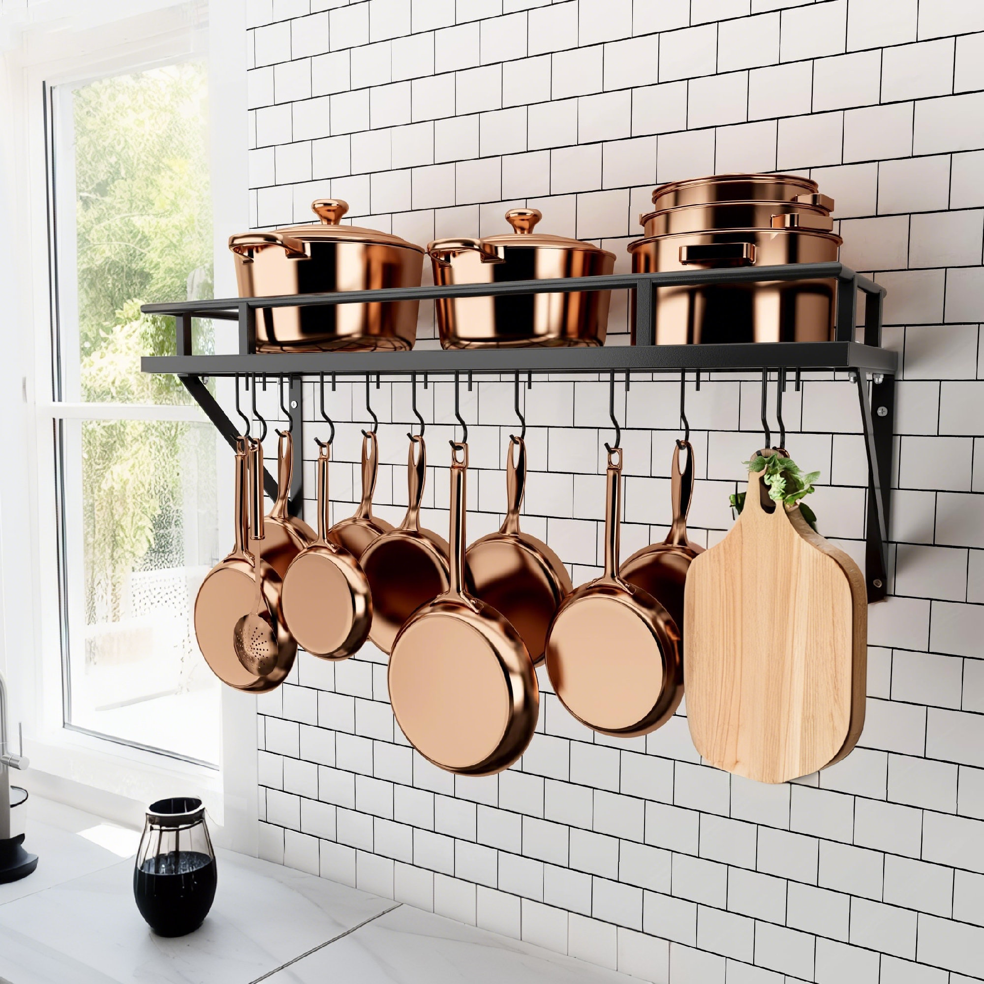 INTEGATOIC LLC Kitchen Wall Hanger With 16" Stud Spacing & 88Lb ...