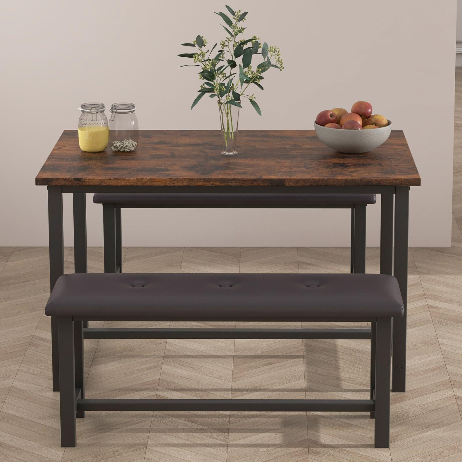 17 Stories Dining Table With Bench | Wayfair