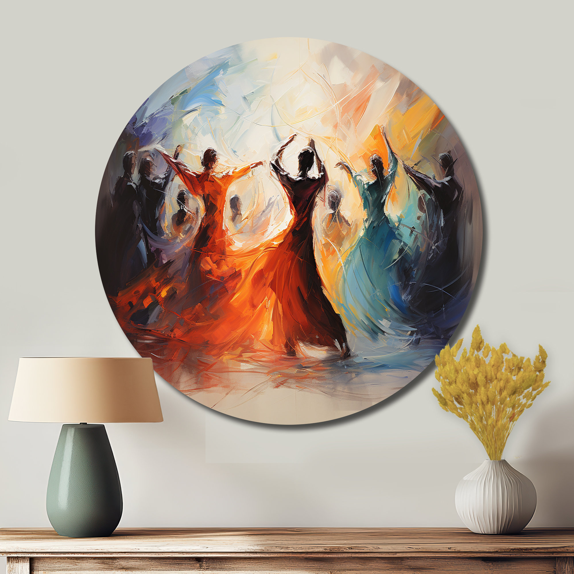 House of Hampton Soulful Dancing I - Fashion Round Metal Art - Wayfair ...