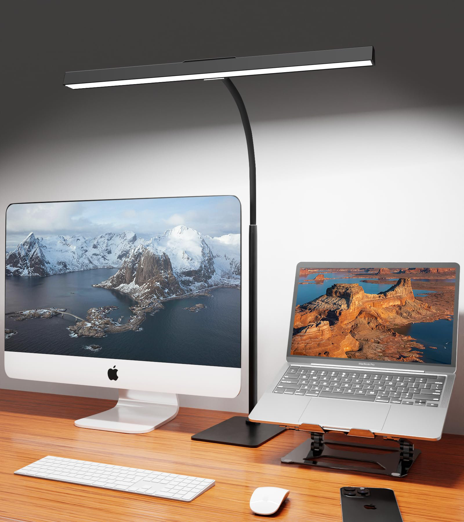 Wrought Studio™ LED Desk Lamp For Home Office With Base, Eye-Caring ...