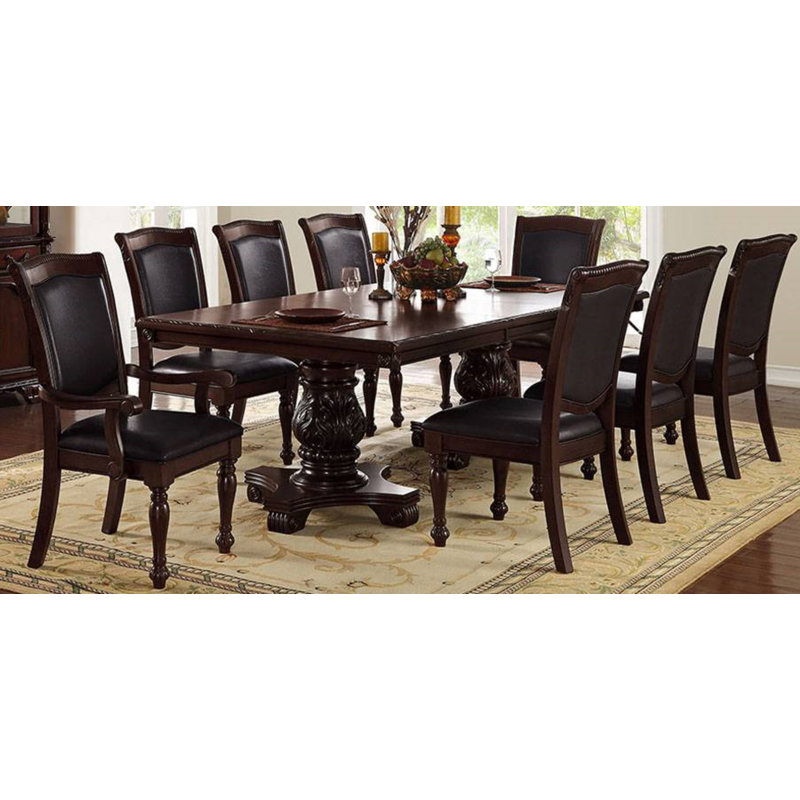 F&L Homes Studio Jaceynni 9 - Piece Extendable Double Pedestal Dining ...