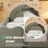 Latitude Run® Boucle Upholstered Dinosaur-shaped Kids Bed With Safety ...