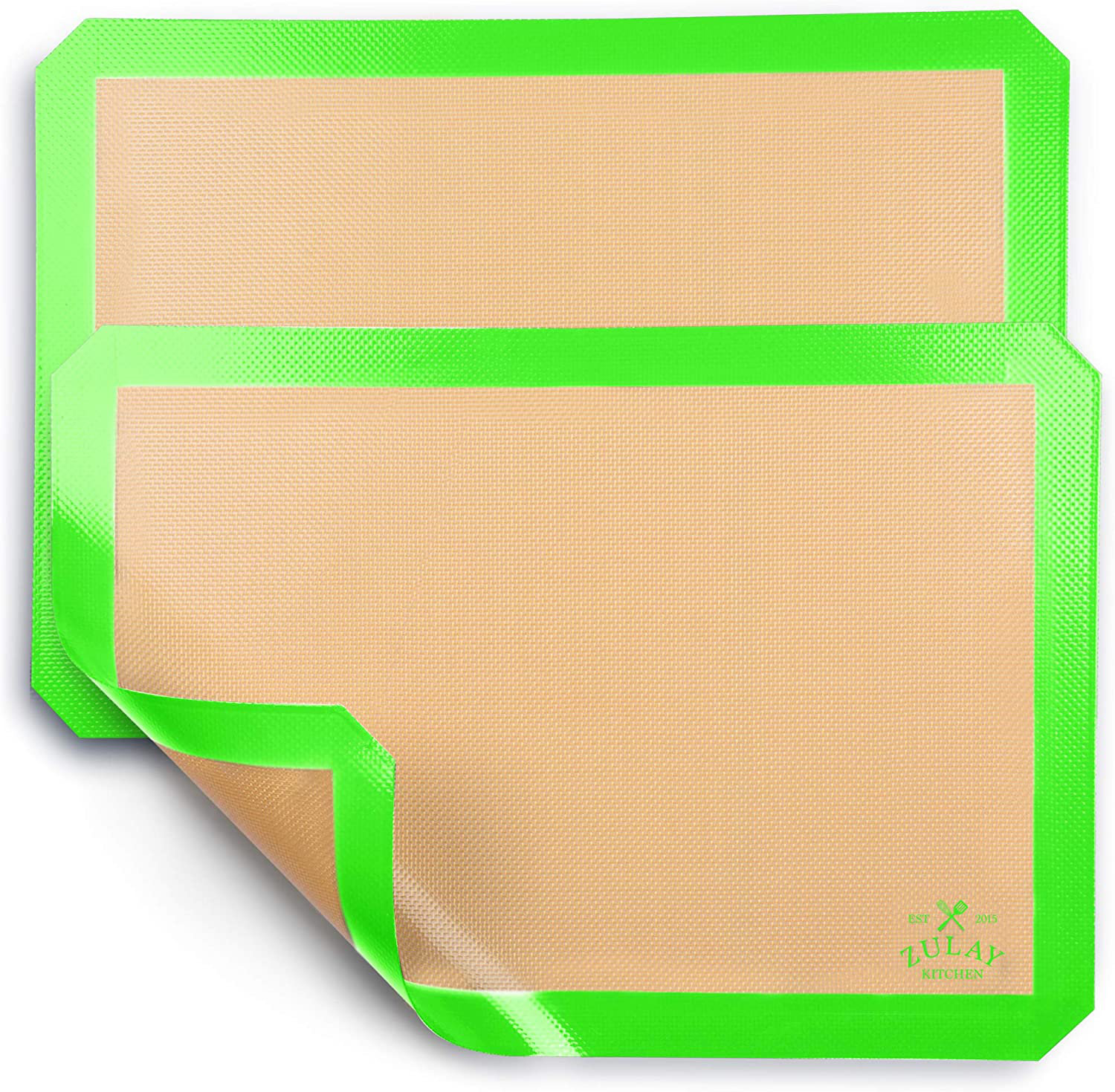 Zulay Kitchen Baking Mat 2 Pack Reusable Silicone Baking Sheet Nonstick ...