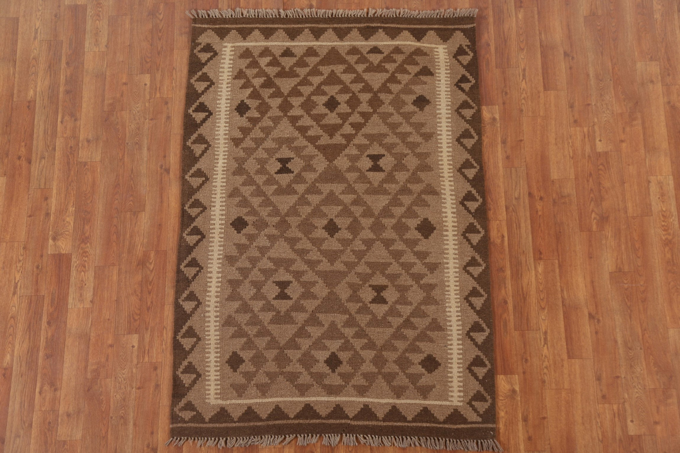 Dakota Fields Reversible Wool Kilim Oriental Area Rug 4x5 | Wayfair