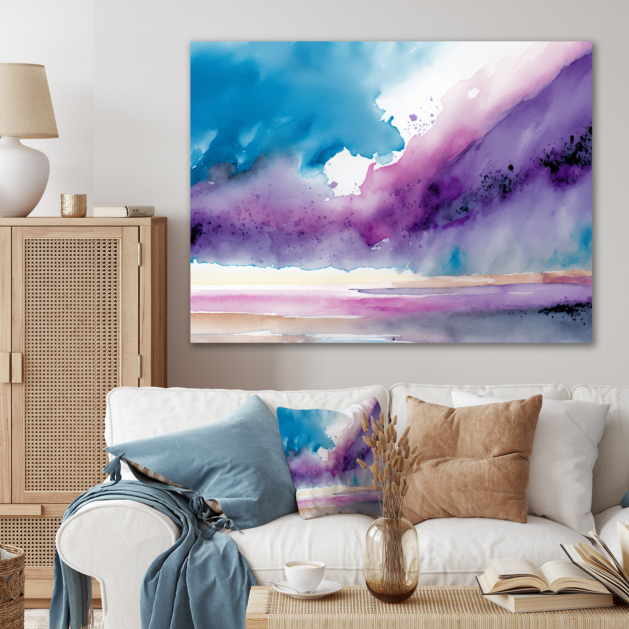 Ivy Bronx Violet Storm at the Horizon III - Print on Canvas | Wayfair